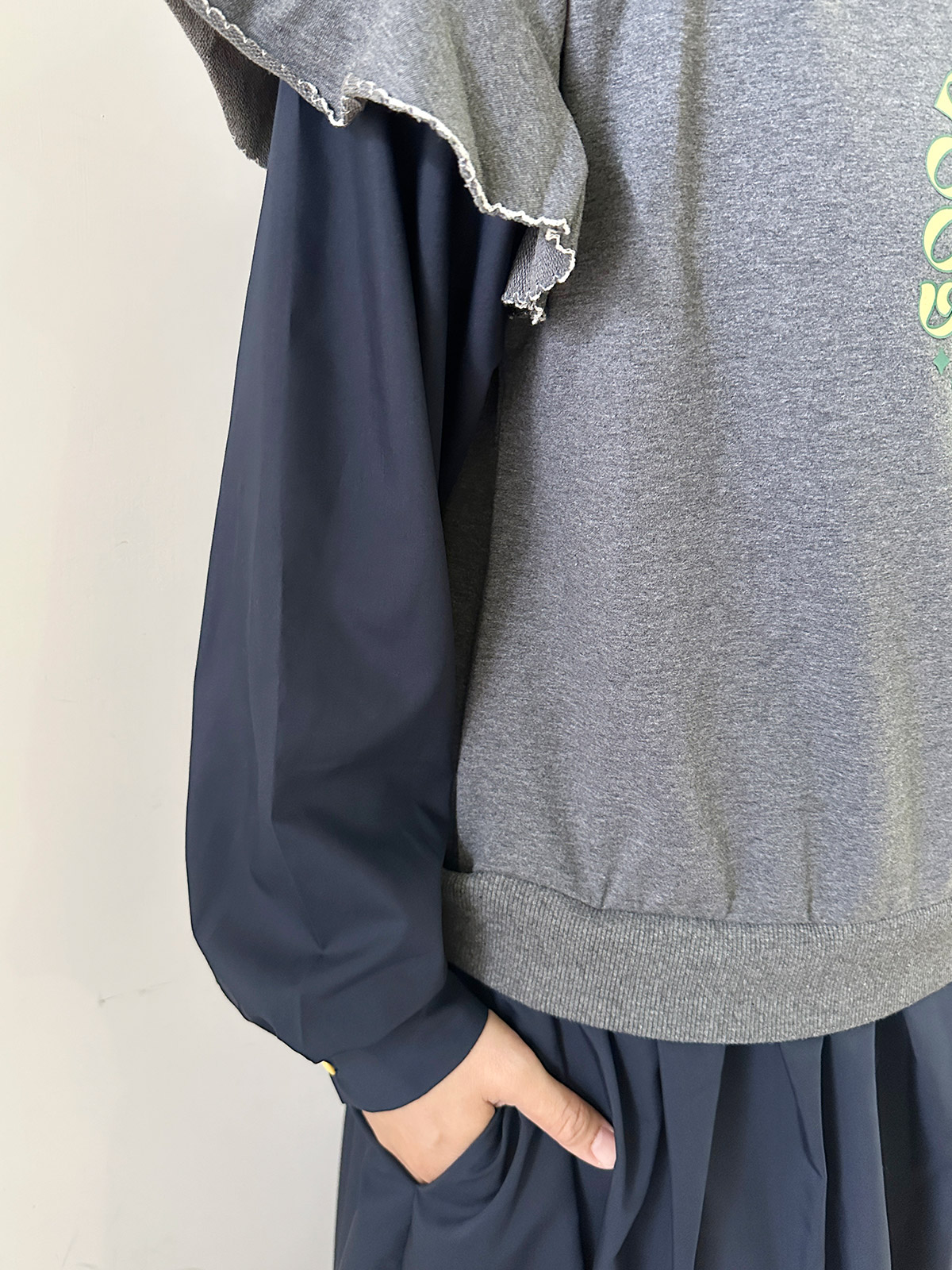 甜美氣質拼接造型連身洋裝