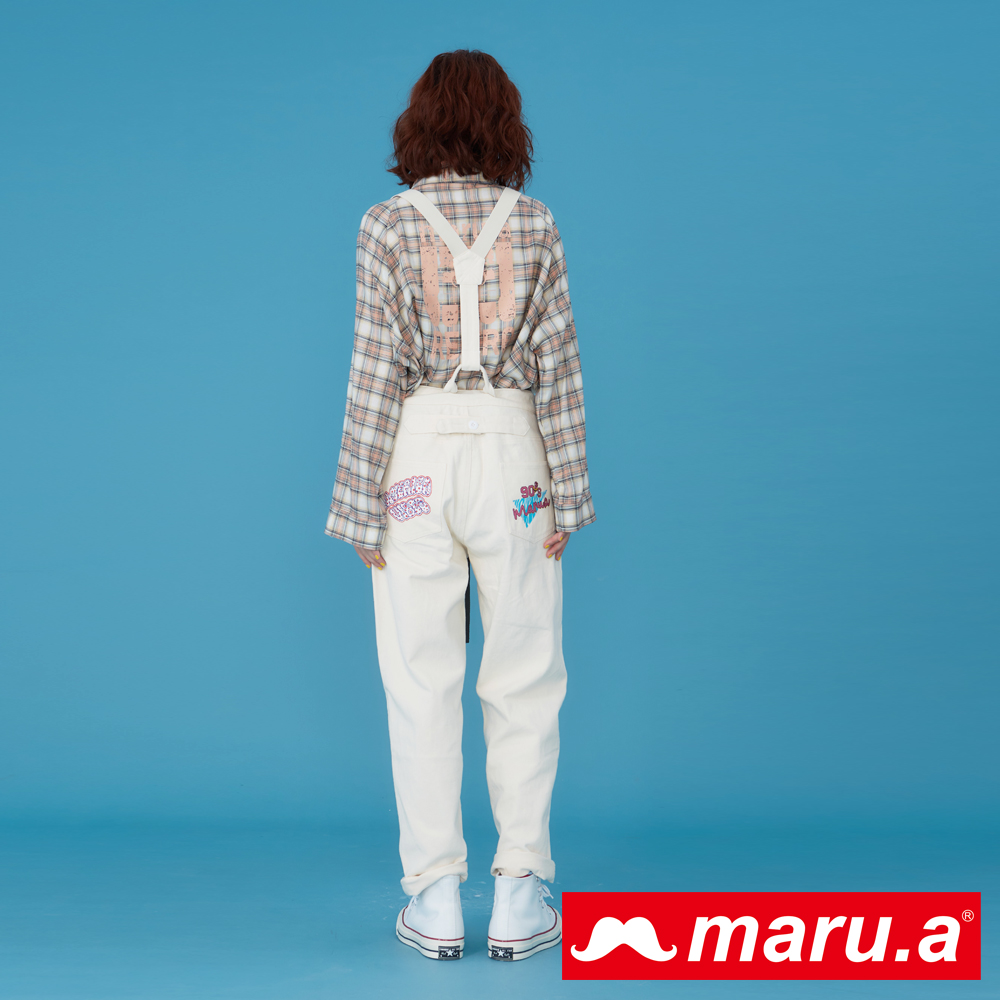 【maru.a】90年代酷酷小男孩⚽可拆造型吊帶褲(2色)-米白 23315214